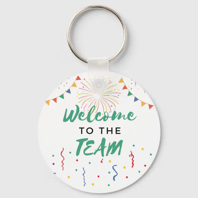 Welcome to the Team New Employee Job Welcoming Keychain | Zazzle
