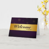 Welcome To The Team Purple Minimal Gold Bladge Card | Zazzle