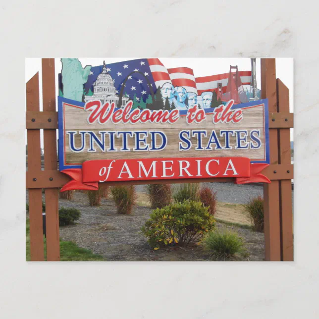Welcome to the USA Postcard | Zazzle