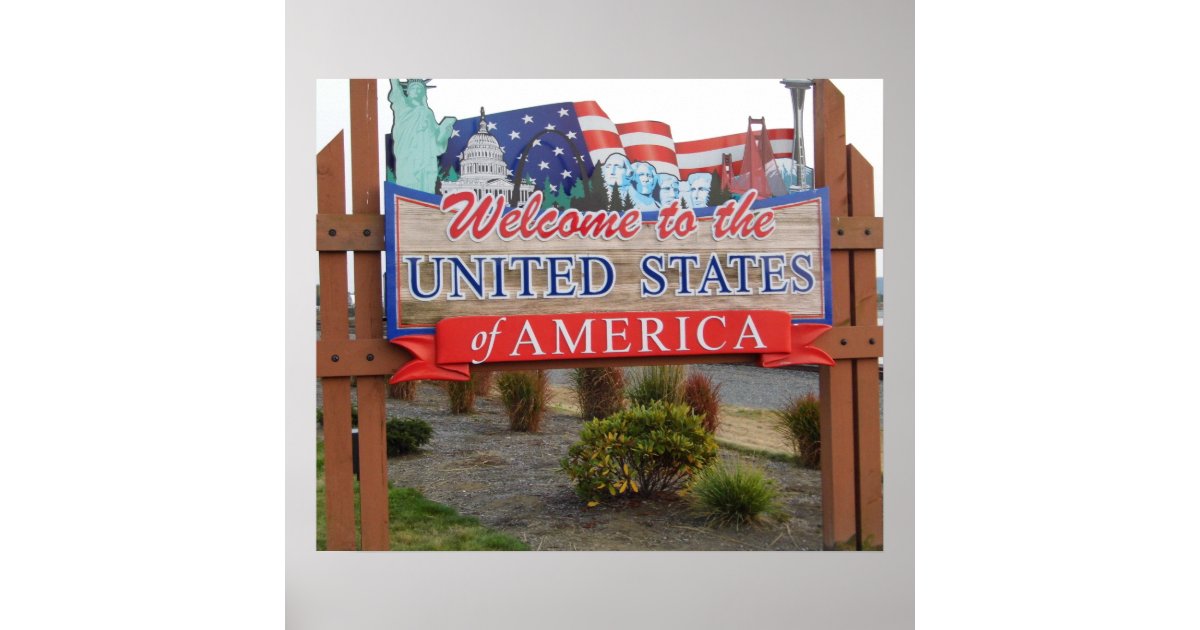 Welcome to the USA Poster | Zazzle