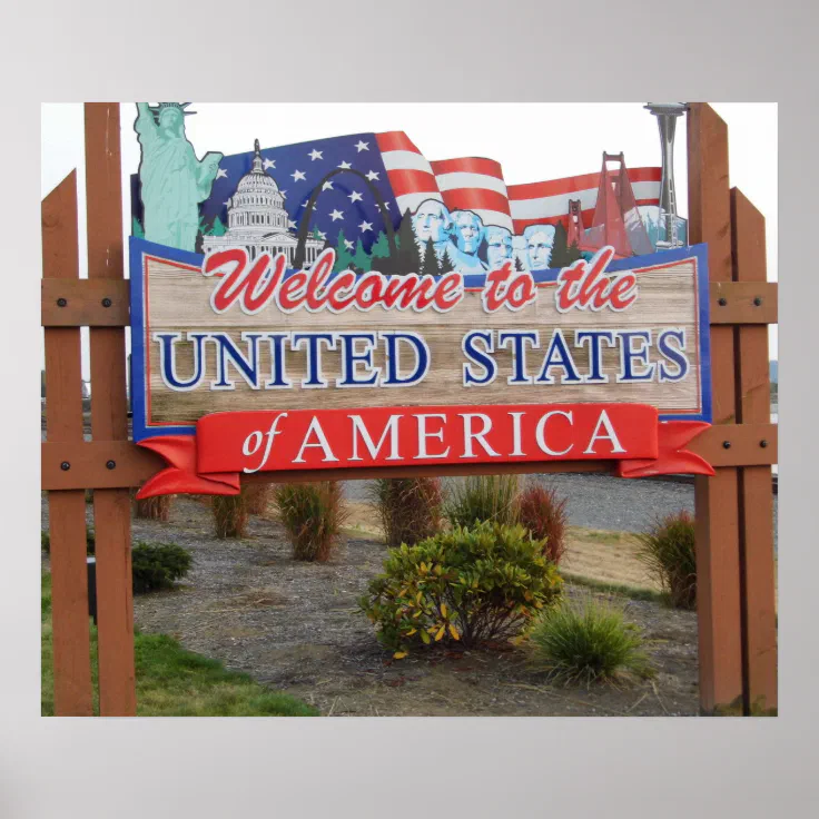 Welcome to the USA Poster | Zazzle