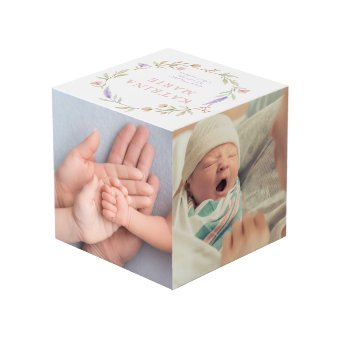 Welcome To The World Baby Photo Cube | Zazzle