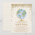 Welcome to the World Globe Baby Shower Invitation | Zazzle