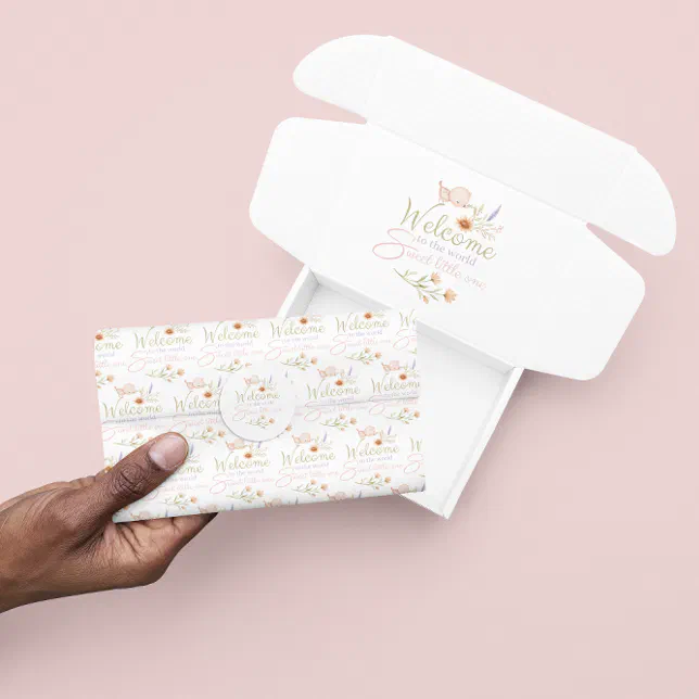 Welcome To The World Tissue Paper | Zazzle