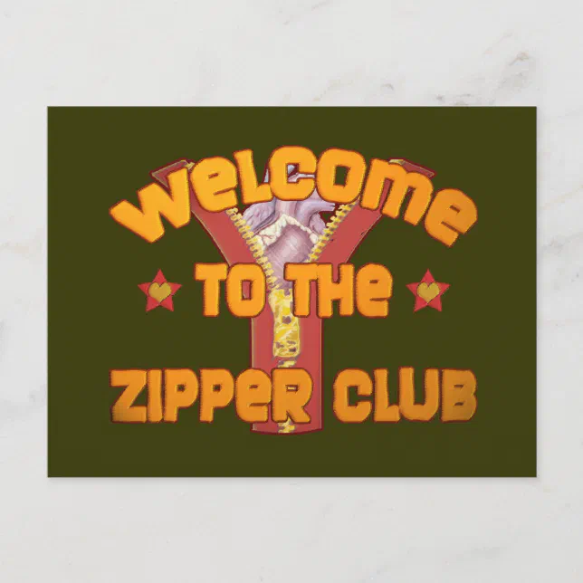 Welcome to the Zipper Club Postcard | Zazzle