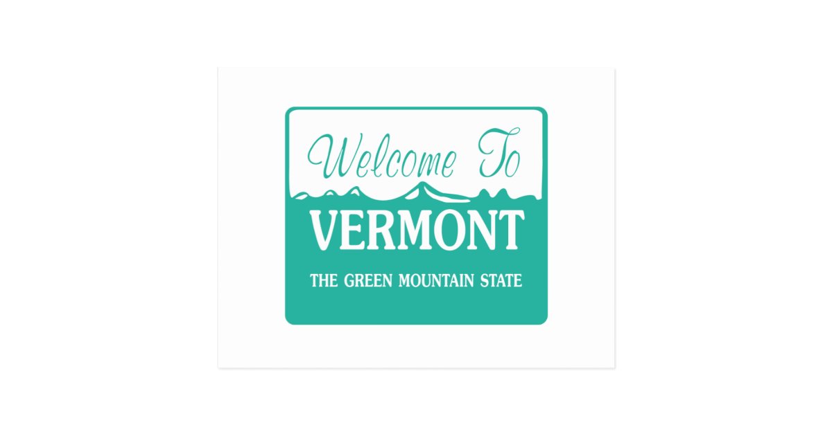 Welcome to Vermont - USA Postcard | Zazzle.com