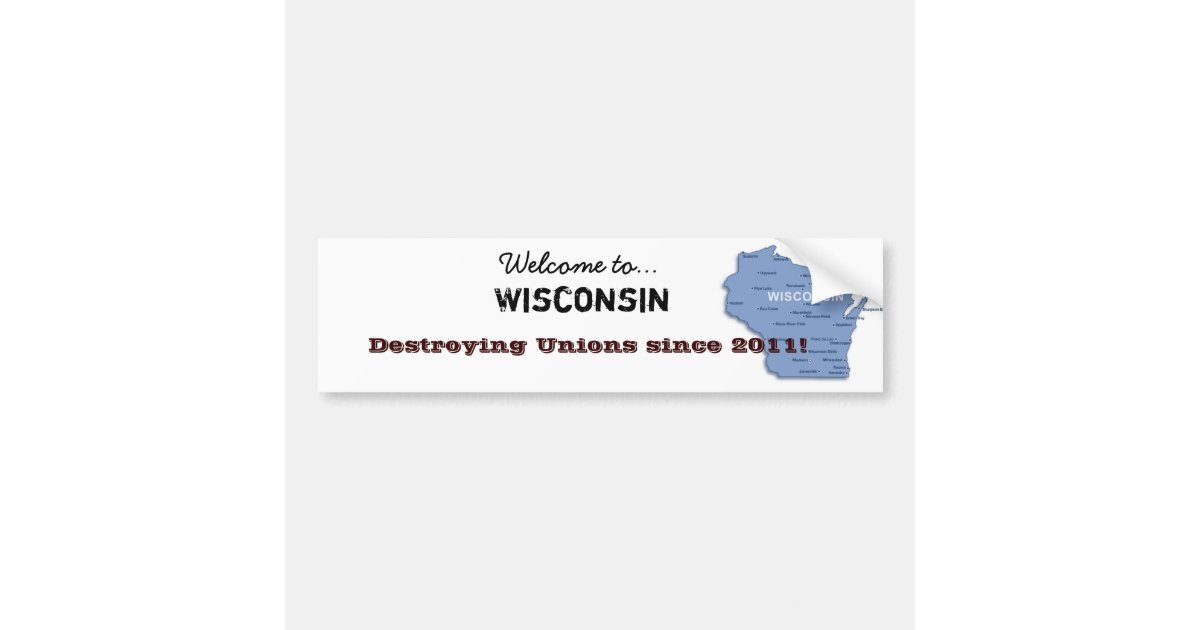 Welcome to Wisconsin! Bumper Sticker | Zazzle