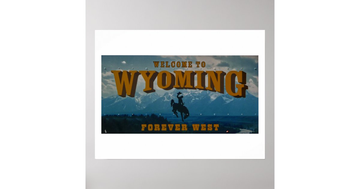 Welcome to Wyoming Sign Postcard | Zazzle