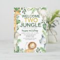 Welcome Two Jungle Safari Animals Birthday Invitation | Zazzle
