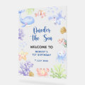 WELCOME UNDER THE SEA first Birthday Party Acrylic Sign | Zazzle