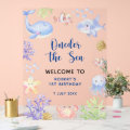 WELCOME UNDER THE SEA first Birthday Party Acrylic Sign | Zazzle