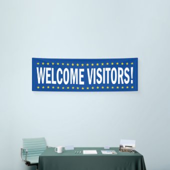 Welcome Visitors with stars Banner | Zazzle