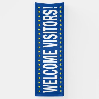 Welcome Visitors with stars Banner | Zazzle