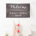 Welcome Wedding Banner Rustic Vintage Wood | Zazzle