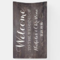 Welcome Wedding Banner Rustic Vintage Wood | Zazzle