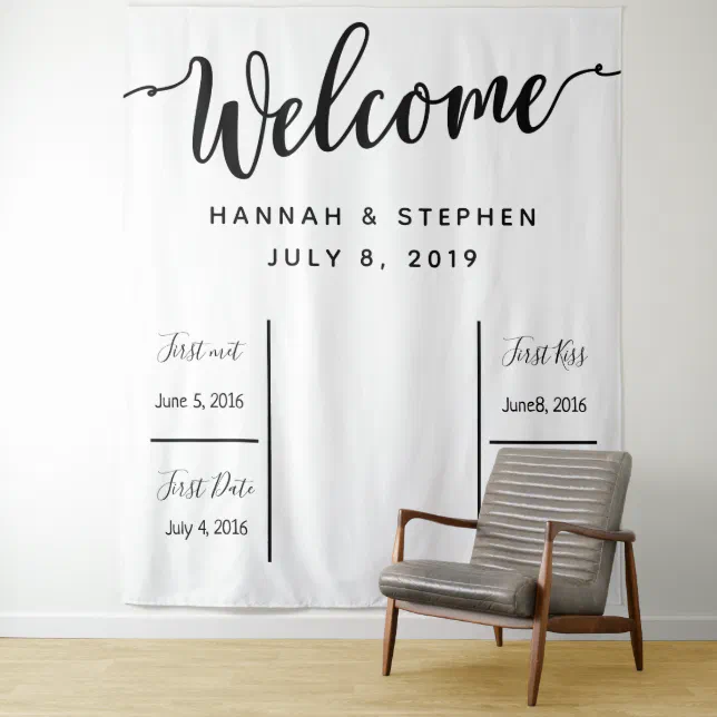 Welcome Wedding Photo Booth backdrop banner | Zazzle