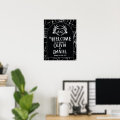Welcome Wedding Poster Sign Skeleton Hands Heart | Zazzle