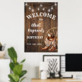 Welcome Western Cowboy Boots Hat Birthday Poster | Zazzle
