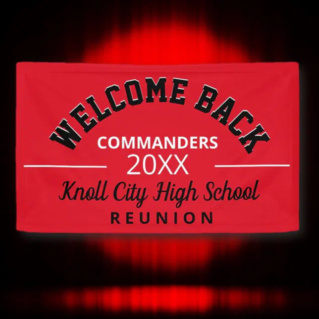 Welcoming School Colors! Class reunion banner | Zazzle
