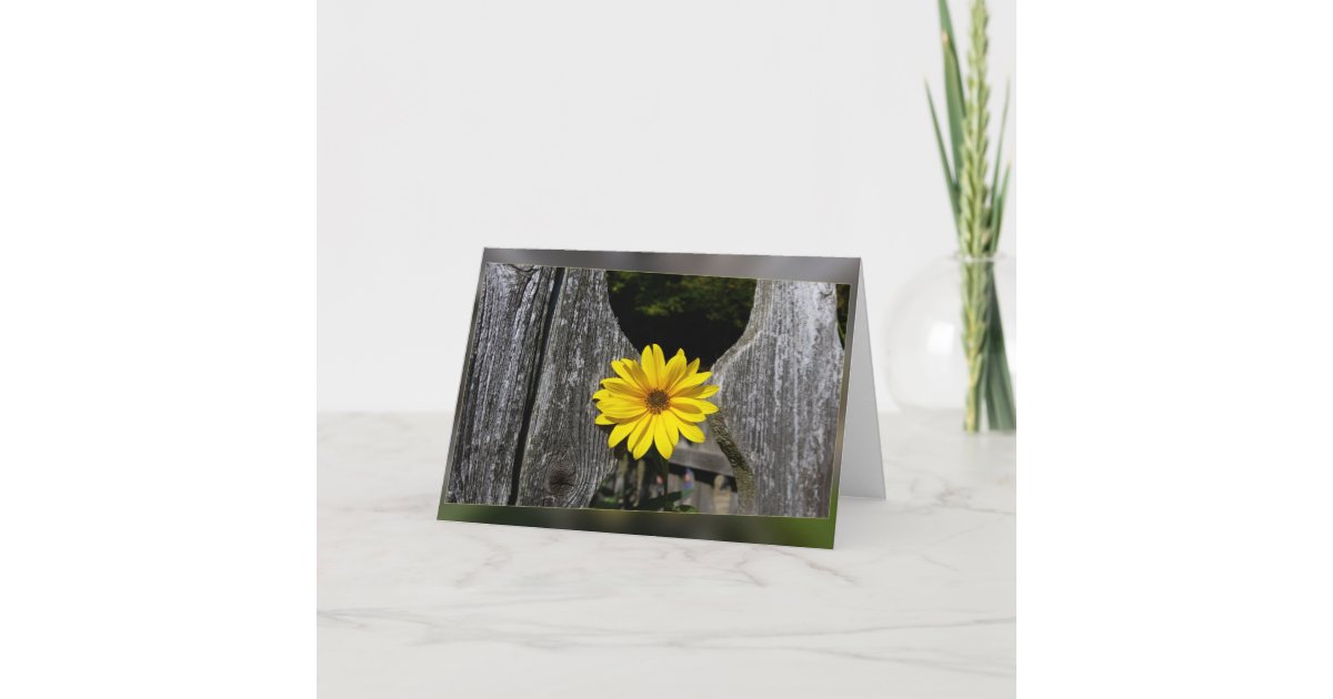 Welcoming yellow flower card | Zazzle