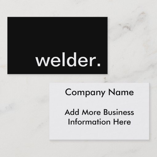 Welder Business Card | Zazzle