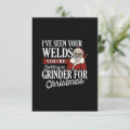Welder Christmas Gifts I've Seen Your Welds Funny Thank You Card | Zazzle