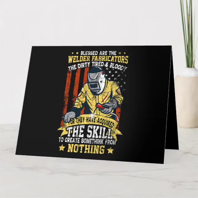 Welder Fabricators Metalworker Welding Machine MIG Card | Zazzle