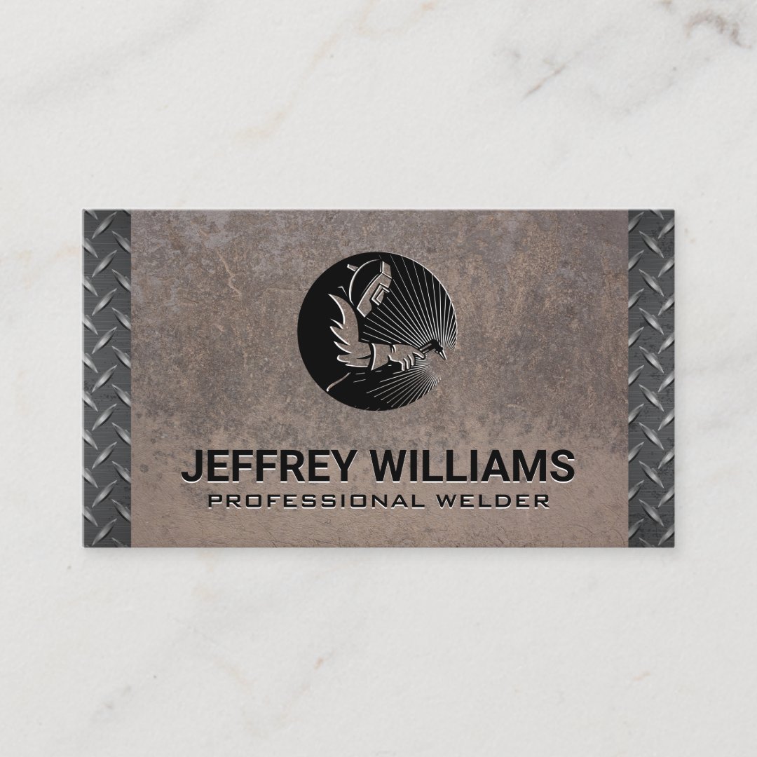 Welder | Metal Rivets | Plated Steel Business Card | Zazzle