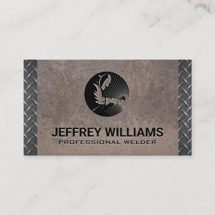 Welder | Metal Rivets | Plated Steel Business Card | Zazzle
