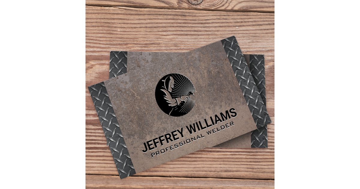 Welder | Metal Rivets | Plated Steel Business Card | Zazzle