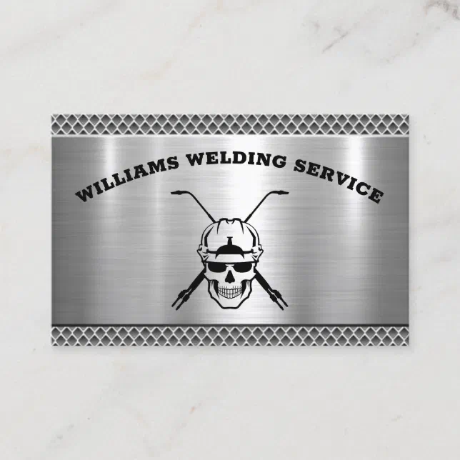 Welder Metal Welding Fabricator Business Card | Zazzle