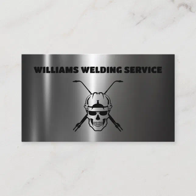 Welder Metal Welding Fabricator Professional Business Card | Zazzle