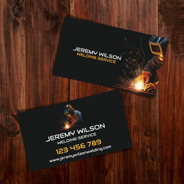 Welder Metal Welding Service Fabrication Steelwork Business Card | Zazzle
