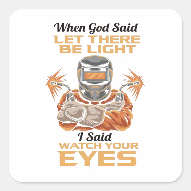 Welder Square Sticker | Zazzle