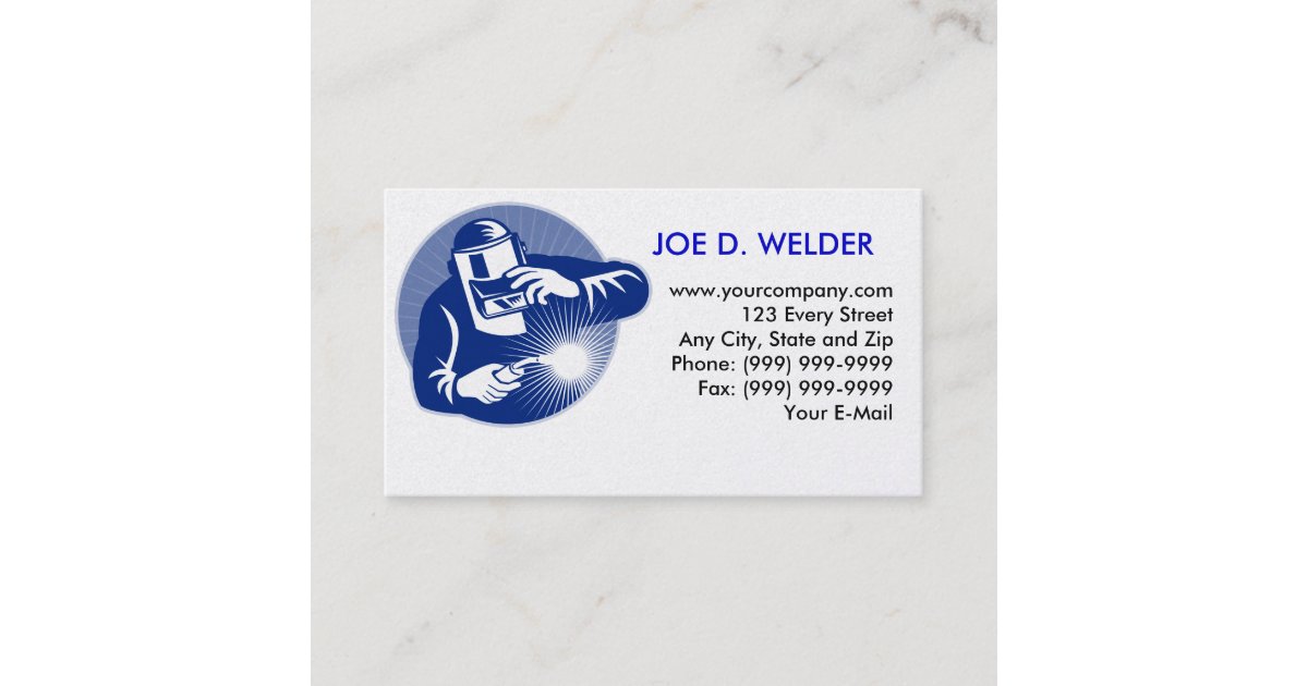 welder welding business card | Zazzle