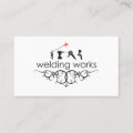 Welder with welding machine business card | Zazzle