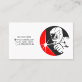 Welder with welding machine business card | Zazzle