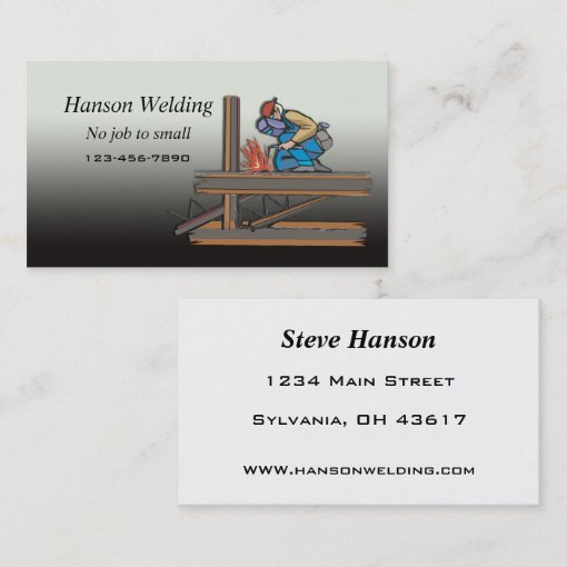 Welding business card | Zazzle