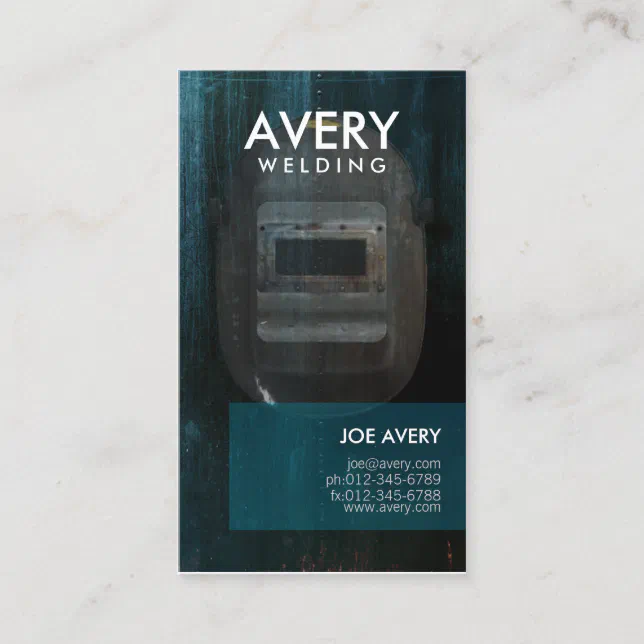 Welding Business Card Welder Mask | Zazzle