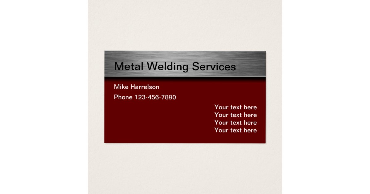 Welding Commercial Metalwork Business Cards | Zazzle