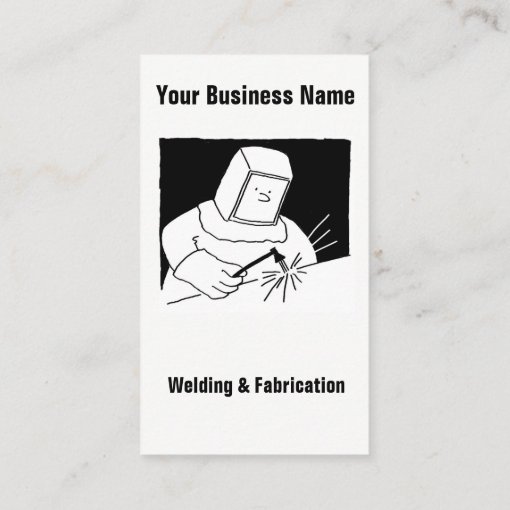 Welding & Fabrication Cartoon Business Card | Zazzle