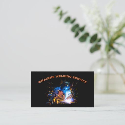 Welding Metal Fabrication Welder Business Card | Zazzle