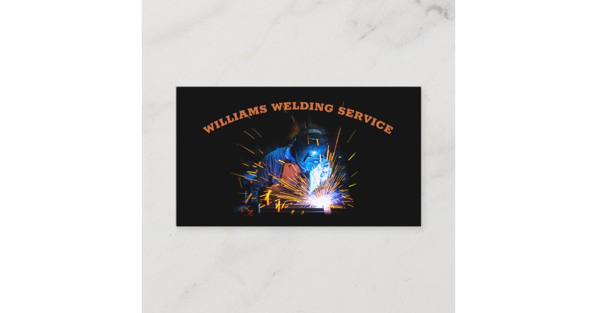 Welding Metal Fabrication Welder Business Card | Zazzle