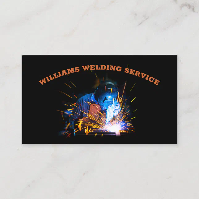 Welding Metal Fabrication Welder Business Card | Zazzle