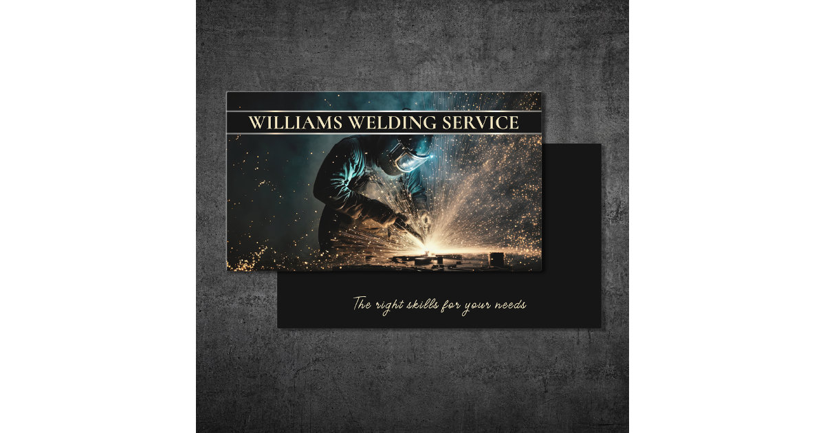 Welding Metal Fabrication Welder Business Card | Zazzle