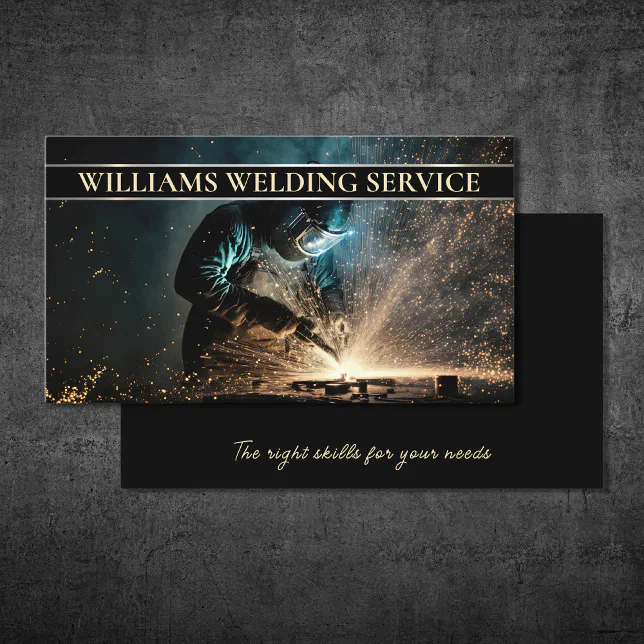 Welding Metal Fabrication Welder Business Card | Zazzle