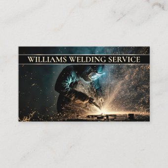 Welding Metal Fabrication Welder Business Card | Zazzle