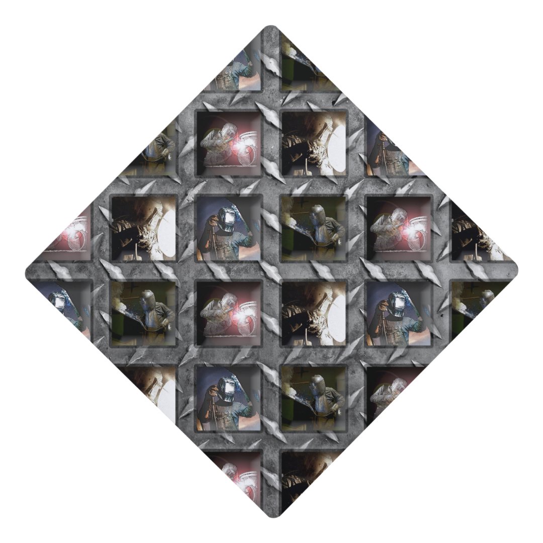 Welding Pattern Graduation Cap Topper | Zazzle