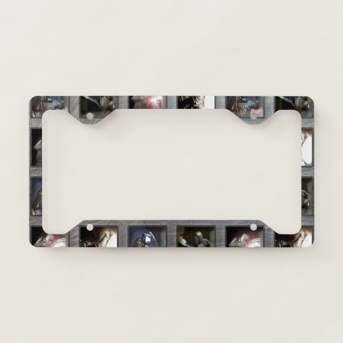 Welding Pattern License Plate Frame | Zazzle.com