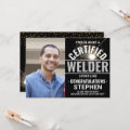 Welding Torch & Sparks Certified Welder Graduation Invitation | Zazzle